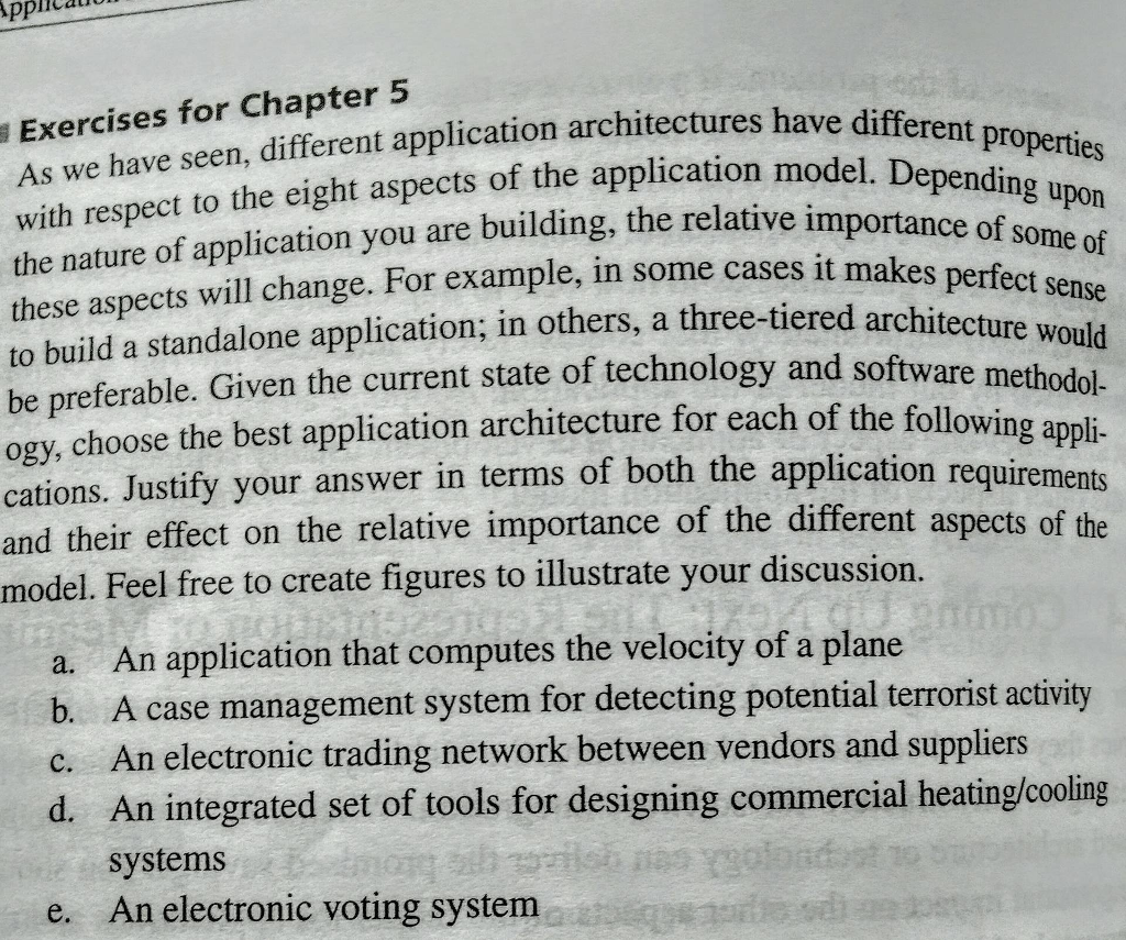 Solved As we have seen, different application architectures | Chegg.com