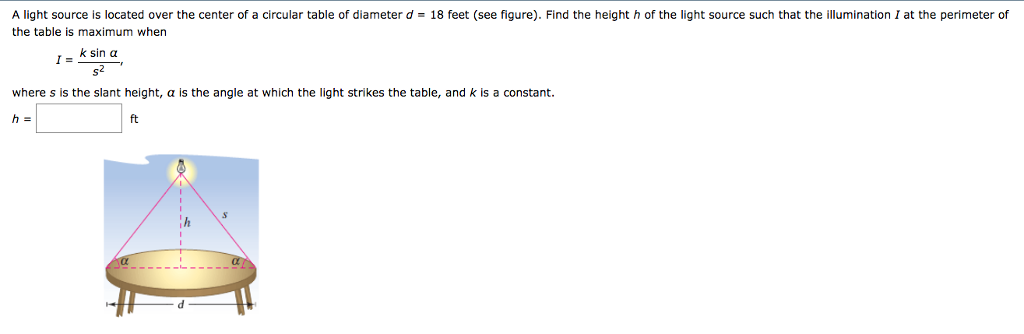 Solved A light source is located over the center of a | Chegg.com