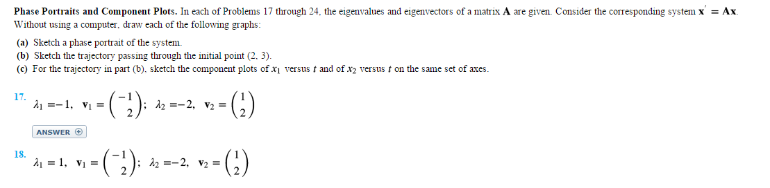In Each Of Problems 17 Through 24 The Eigenvalues
