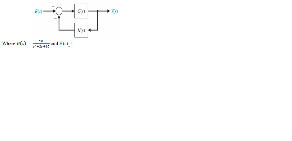 Solved A system is shown below: Where G(s) = 10 / s^2 + 2s | Chegg.com