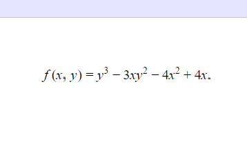 Solved Determine the critical points of the fxn f(x, y) = | Chegg.com