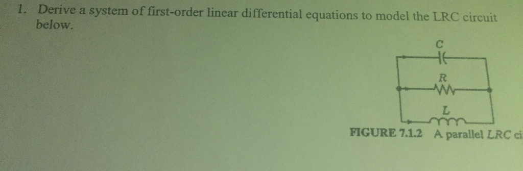 Solved Derive a system of first-order linear differential | Chegg.com