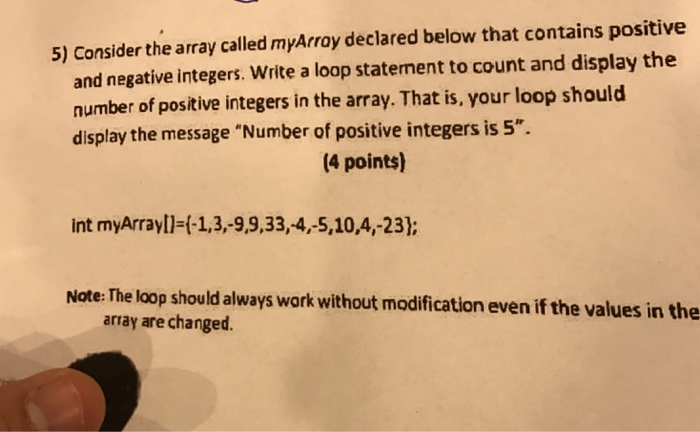 Solved Consider The Array Called Myarray Declared Below That 