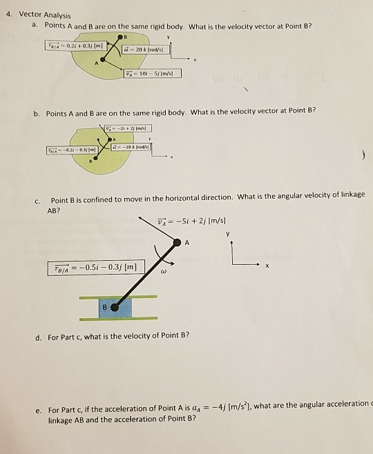 Solved 4. Vector Analysis Points A and B are on the same | Chegg.com