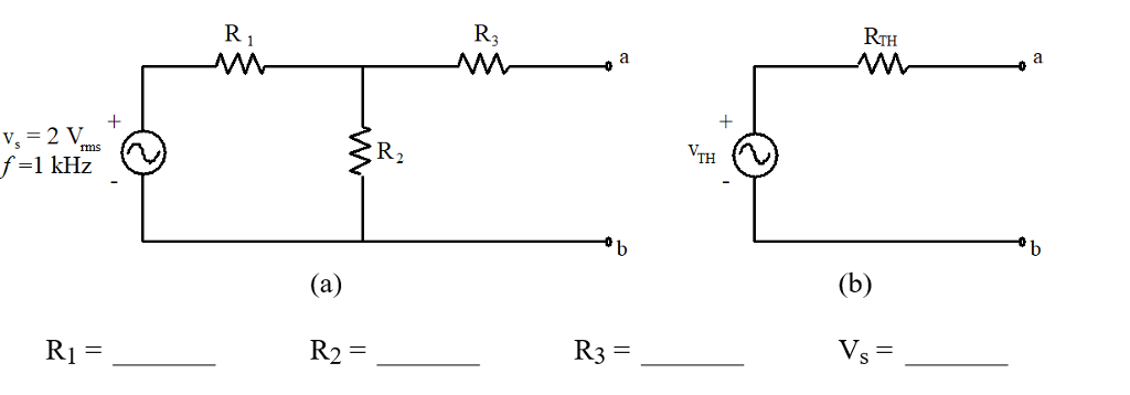 Solved Find expressions for Rth and Vth at terminal a-b for | Chegg.com