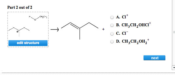 Solved Part 2 out of 2 B. CH.CH,OHCI C. CI D. CH3CH2OH2 edit | Chegg.com