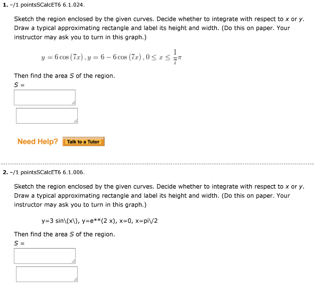 Solved Sketch The Region Enclosed By The Given Curves Chegg