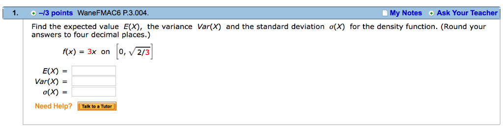 Solved Find the expected value E(X), the variance Var(X) and | Chegg.com