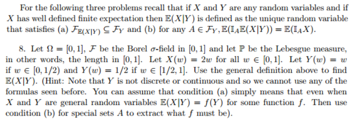Solved Let omega = [0,1], F be the Borel sigma-field in | Chegg.com