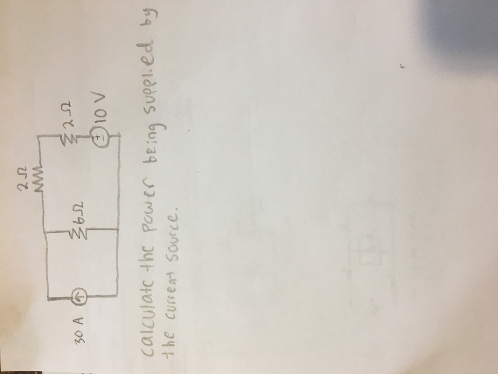 Solved calculate the power being supplied by the current | Chegg.com