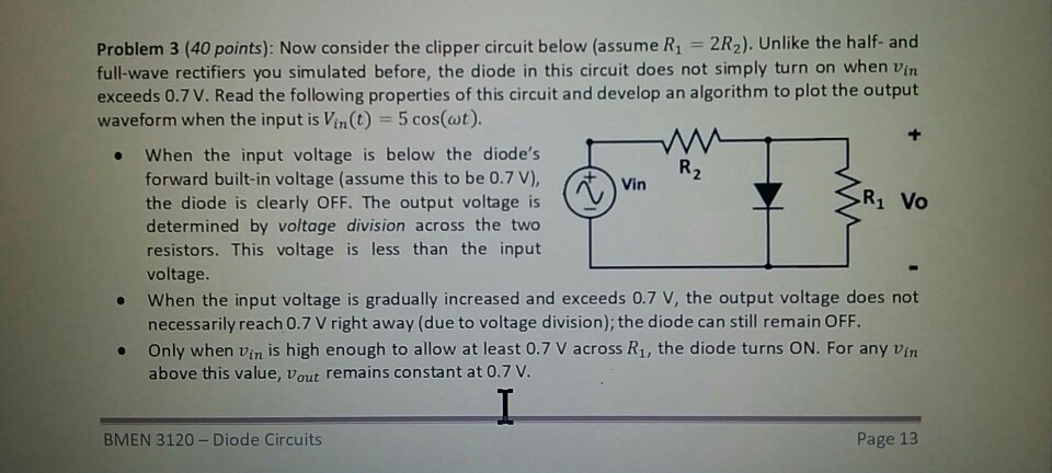 Solved Problem 3 (40 points): Now consider the clipper | Chegg.com