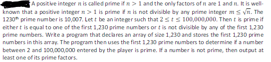 Solved A positive integer n is called prime if n > 1 and the | Chegg.com