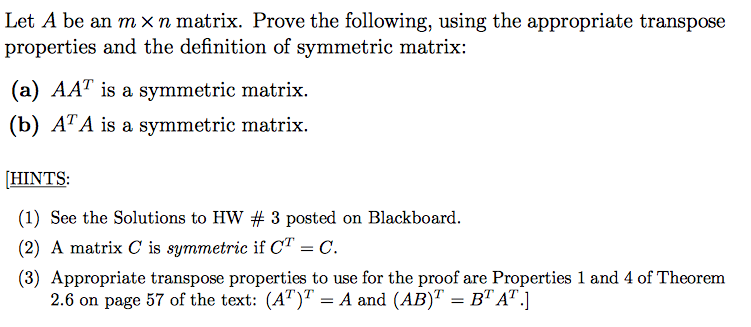 Properties Of Symmetric Matrix