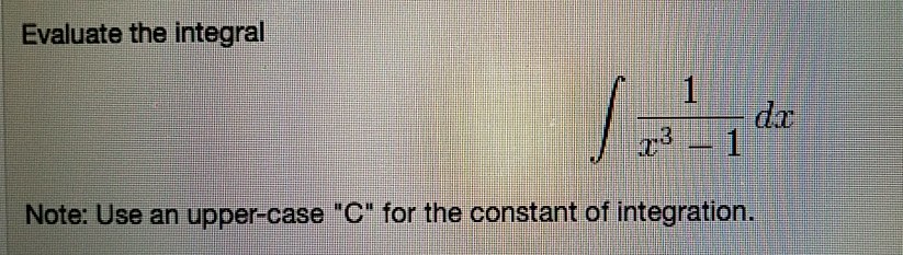 Solved Evaluate the integral dar T3 1 Note: Use an | Chegg.com