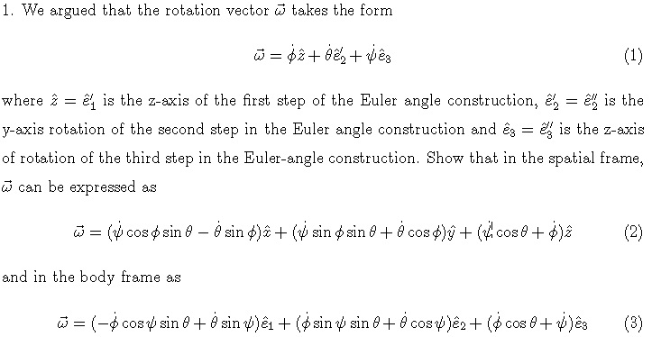 We argued that, the rotation vector omega rightarrow | Chegg.com