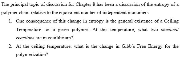 Solved Polymers and entropy | Chegg.com