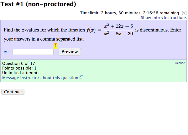 Solved Test #1 (non-proctored) Timelimit: 2 hours, 30 | Chegg.com