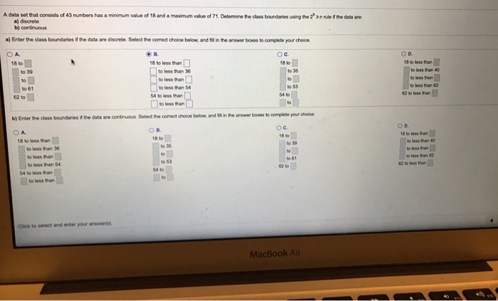 Solved A data set that consists of 43 numbers has a minimum | Chegg.com