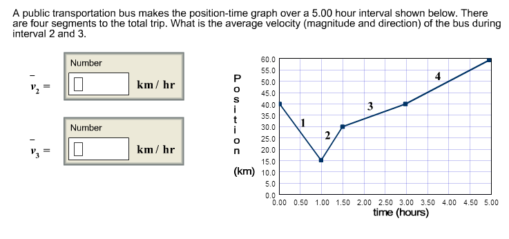 Solved A public transportation bus makes the position-time | Chegg.com