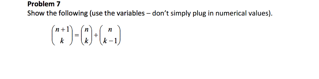 Solved Show the following (use the variables - don't simply | Chegg.com