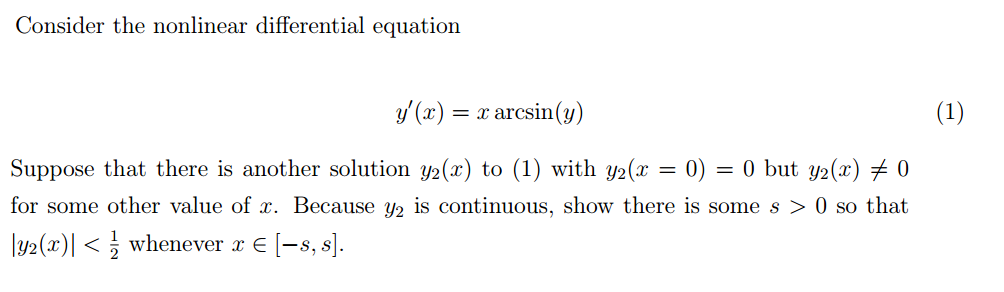 Solved Consider the nonlinear differential equation y'(x) = | Chegg.com