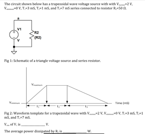 Solved The circuit shown below has a trapezoidal wave | Chegg.com