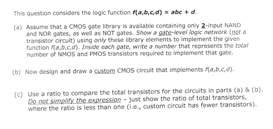 Solved This Question Considers The Logic Function Fa B C