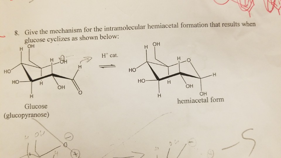 Solved Give the mechanism for the intramolecular hemiacetal | Chegg.com