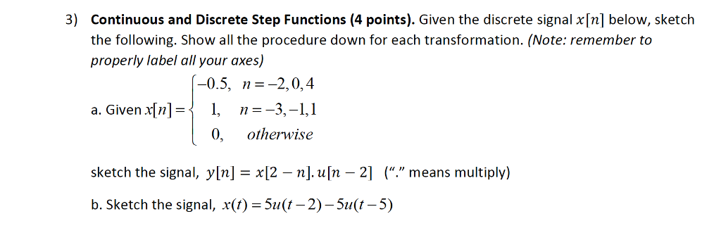 Solved Continuous and Discrete Step Functions (4 points). | Chegg.com