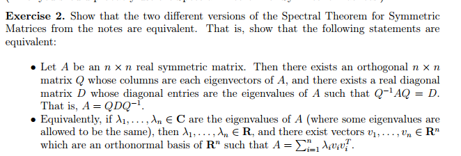Solved Show that the two different versions of the Spectral | Chegg.com
