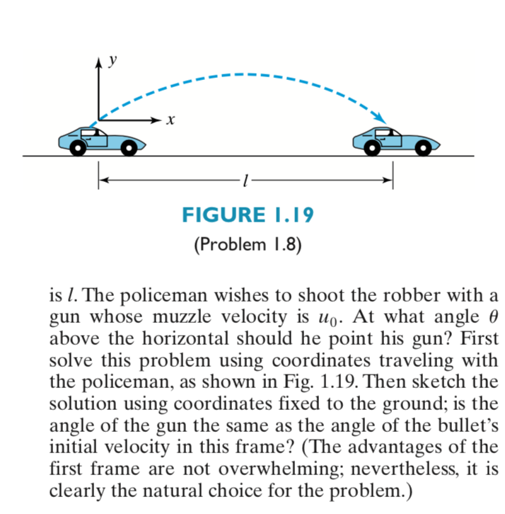 Solved A policeman is chasing a robber. Both are in cars | Chegg.com