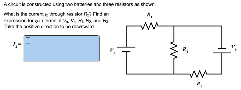 Solved A circuit is constructed using two batteries and | Chegg.com