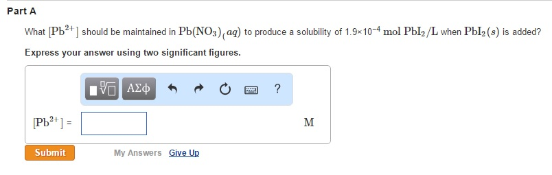 Solved What [Pb2+] should be maintained in Pb(NO3)(aq) to | Chegg.com