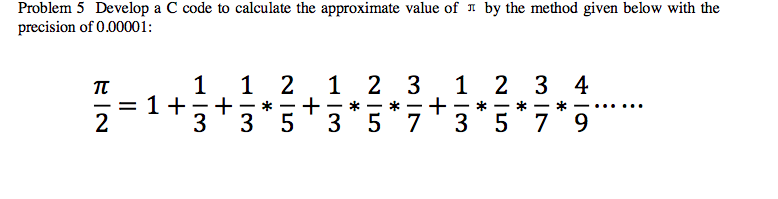 Solved Problem 5 Develop a C code to calculate the | Chegg.com