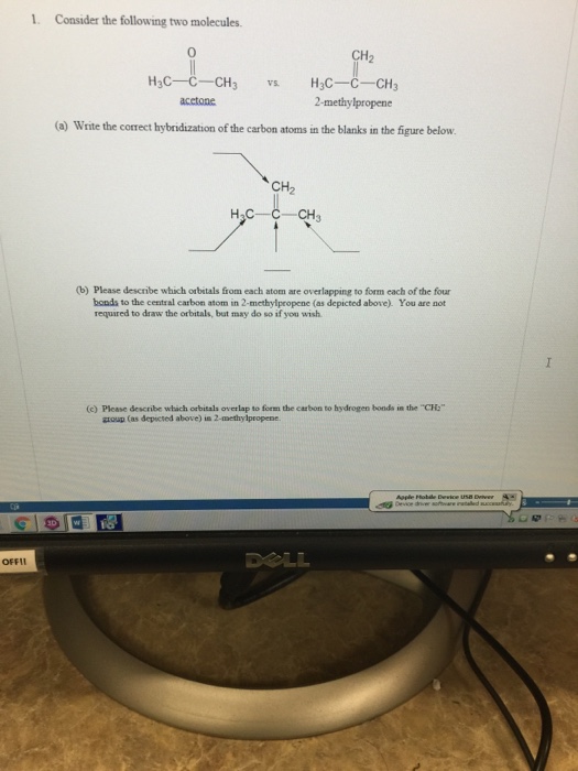 Solved Consider the following two molecules. acetone vs | Chegg.com