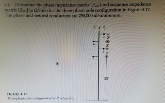 Solved Determine the phase impedance matrix [Z_abc] and | Chegg.com