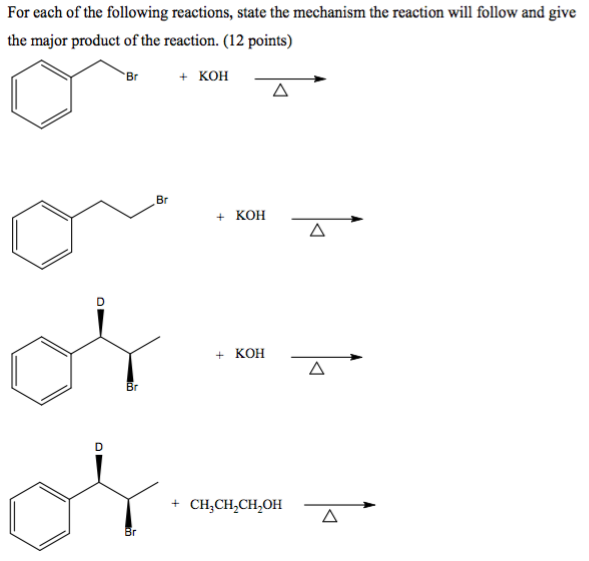 Solved For each of the following reactions, state the | Chegg.com