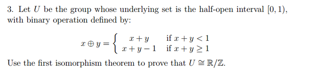 Solved First Isomorphism Theorem: If phi: G to H is a | Chegg.com