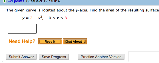 Solved The given curve is rotated about the y-axis. Find the | Chegg.com