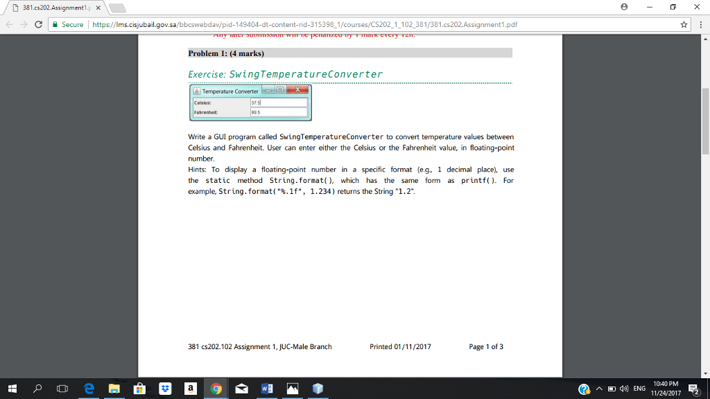 Solved D 381.cs202Assignment1.1 x) C Secure | Chegg.com