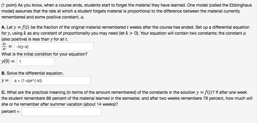Solved (1 point) As you know, when a course ends, students | Chegg.com