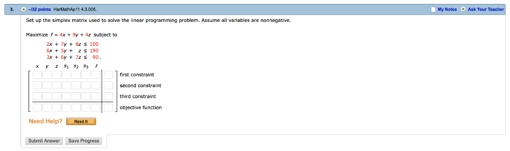 Solved 3. -132 points HarMathAp11 4.3.005. My Notes Ask Your | Chegg.com