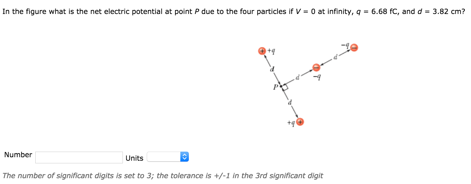 Solved In the figure what is the net electric potential at | Chegg.com