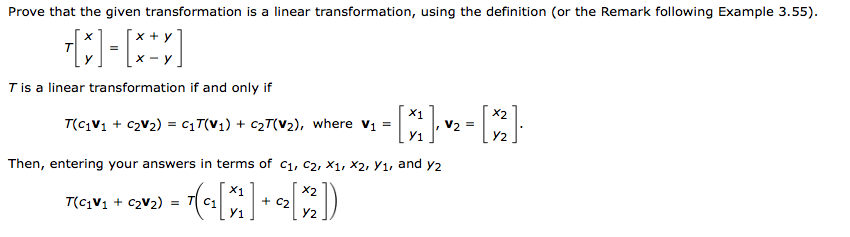 Solved Prove that the given transformation is a linear | Chegg.com