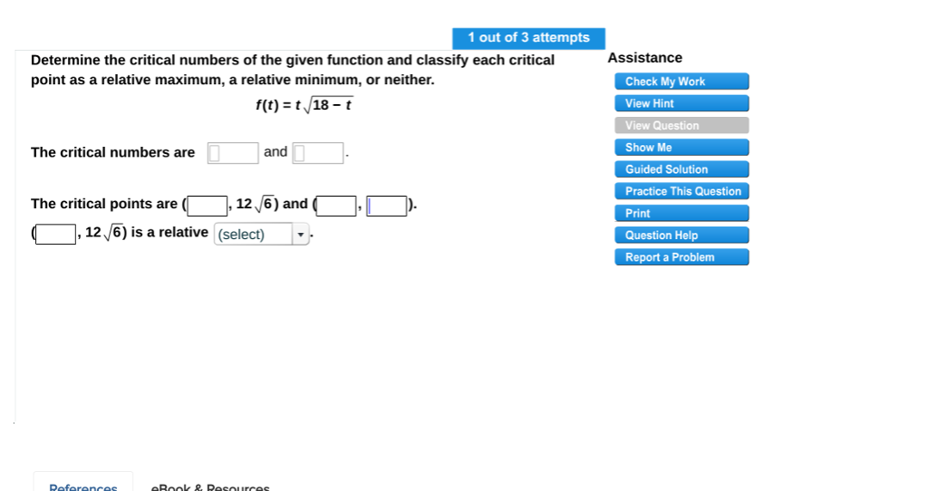 Solved 1 out of 3 attempts Assistance Determine the critical | Chegg.com