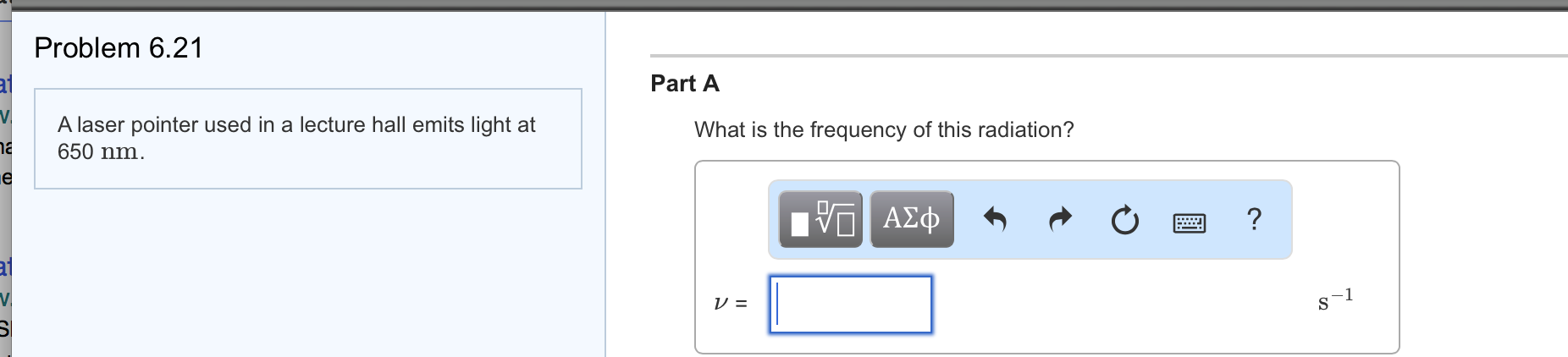Solved Problem 6.21 A laser pointer used in a lecture hall | Chegg.com