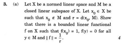 Solved Let X be a normed linear space and M be a closed | Chegg.com