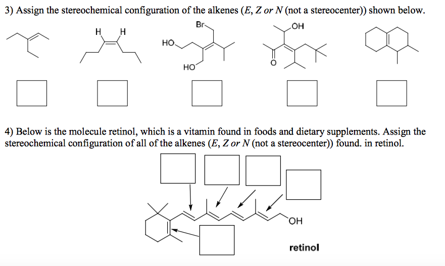 Solved 3) Assign the stereochemical configuration of the | Chegg.com