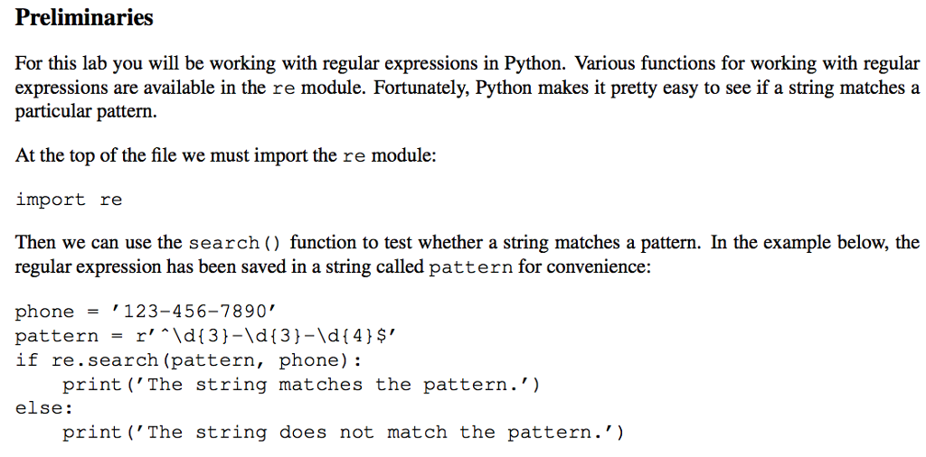 Solved Preliminaries For this lab you will be working with | Chegg.com