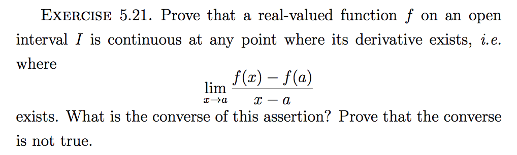 Solved ExERCISE 5.21. Prove that a real-valued function f on | Chegg.com
